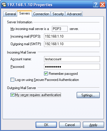 Using POP3/SMTP with Outlook Express | NowSMS